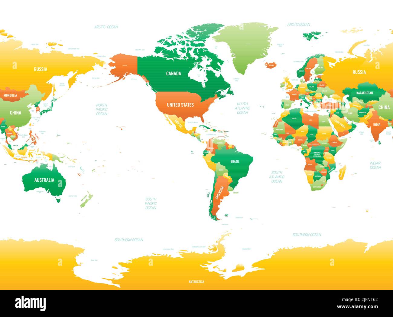 World detailed political map with lables Stock Vector Image & Art - Alamy