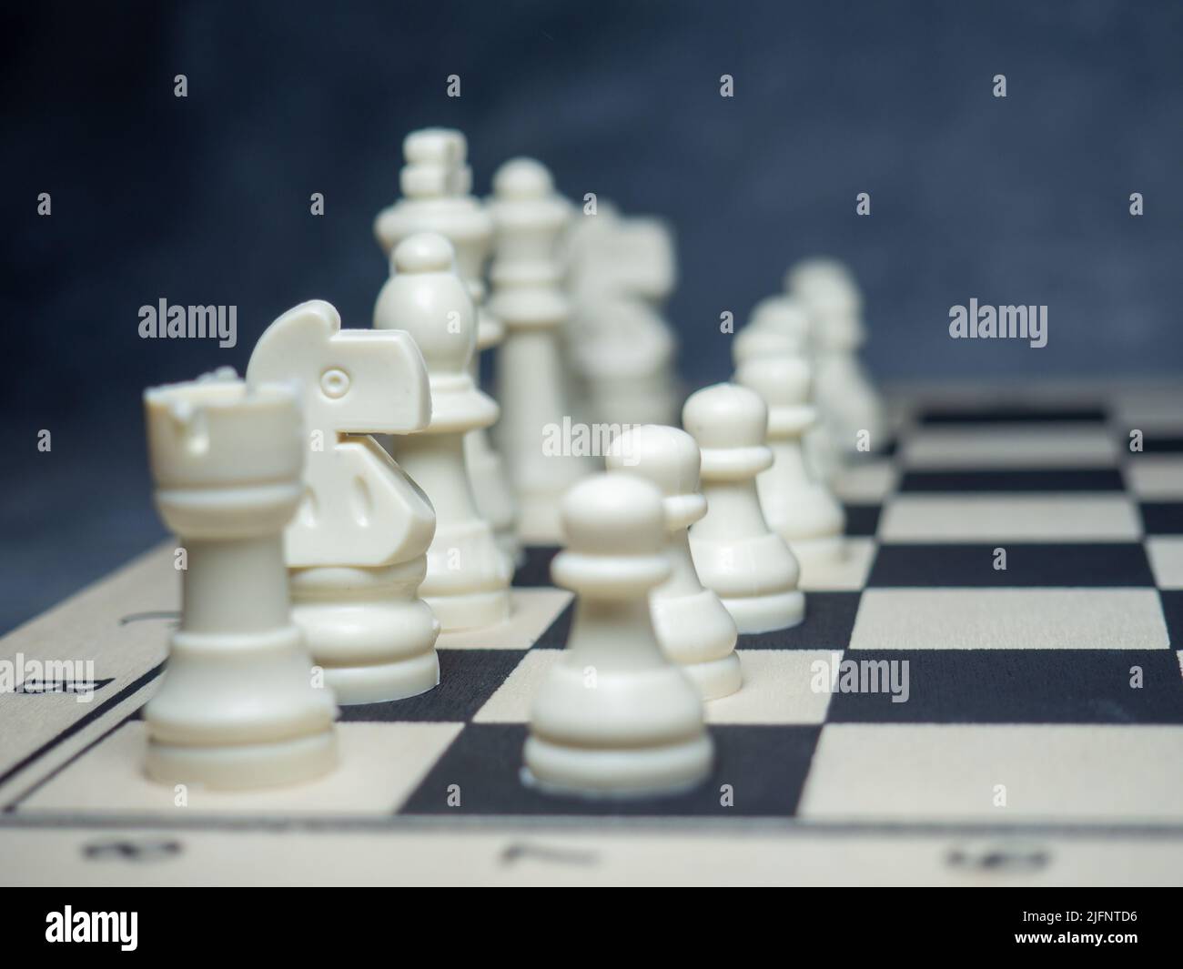 Chess. Chess pieces on the board. Board games. plastic figures. Counter ...