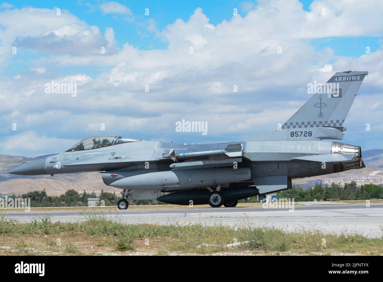 Pakistani f-16 Fighting Falcon in Anatolian Eagle Exercise Stock Photo ...