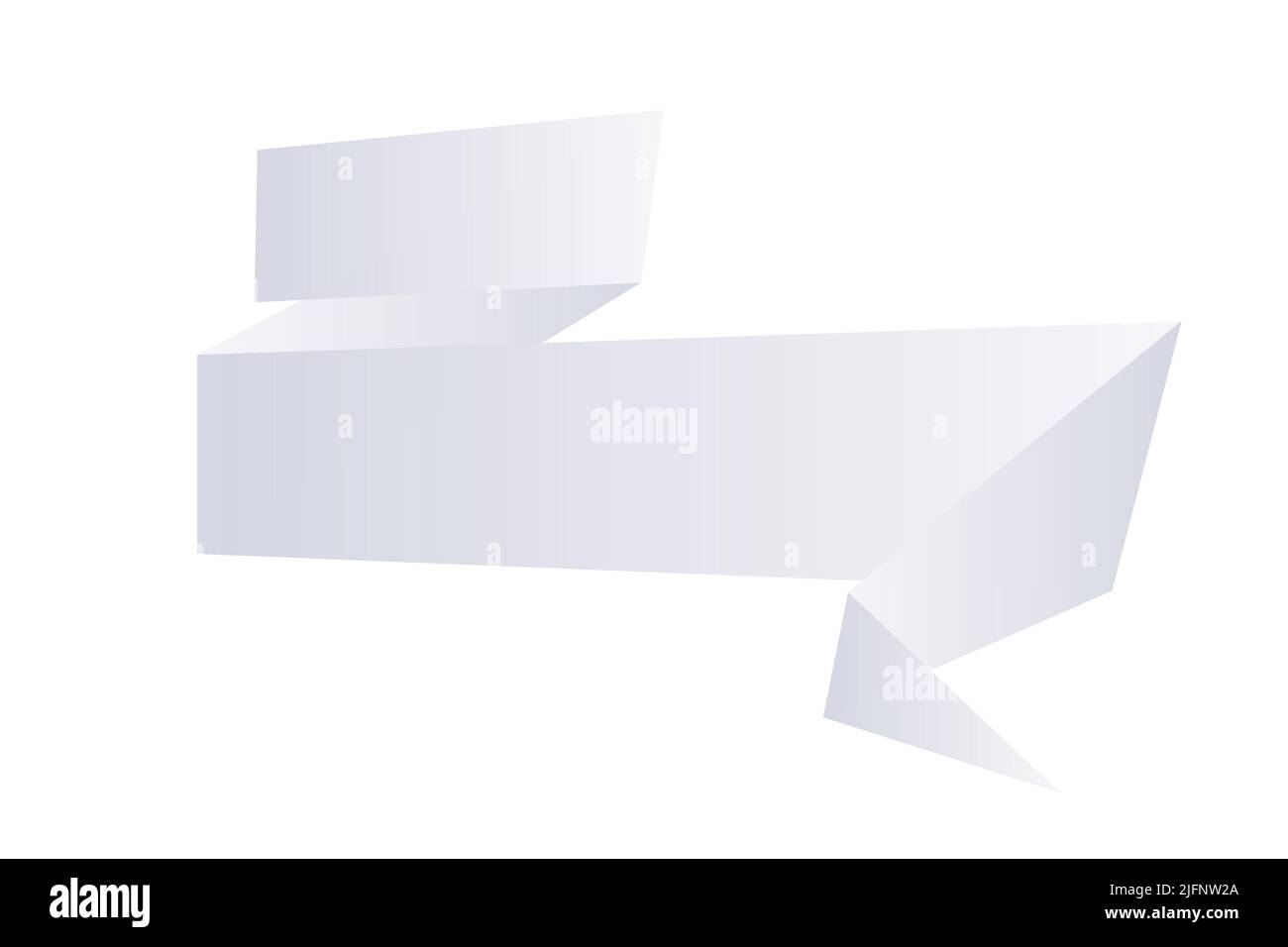White blank folded ribbon banner Stock Vector Image & Art - Alamy