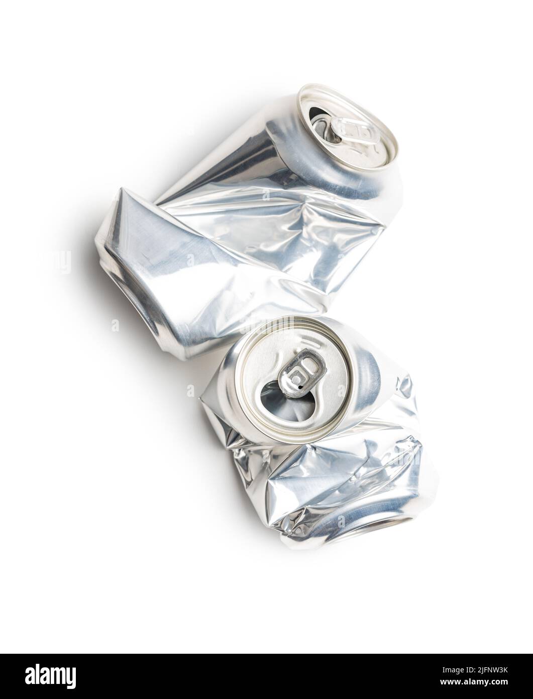 Empty crumpled can isolated on a white background Stock Photo - Alamy