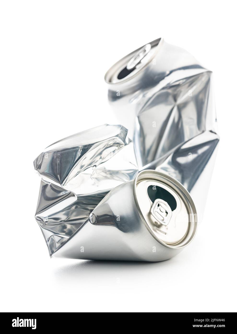 Empty crumpled can isolated on a white background Stock Photo - Alamy