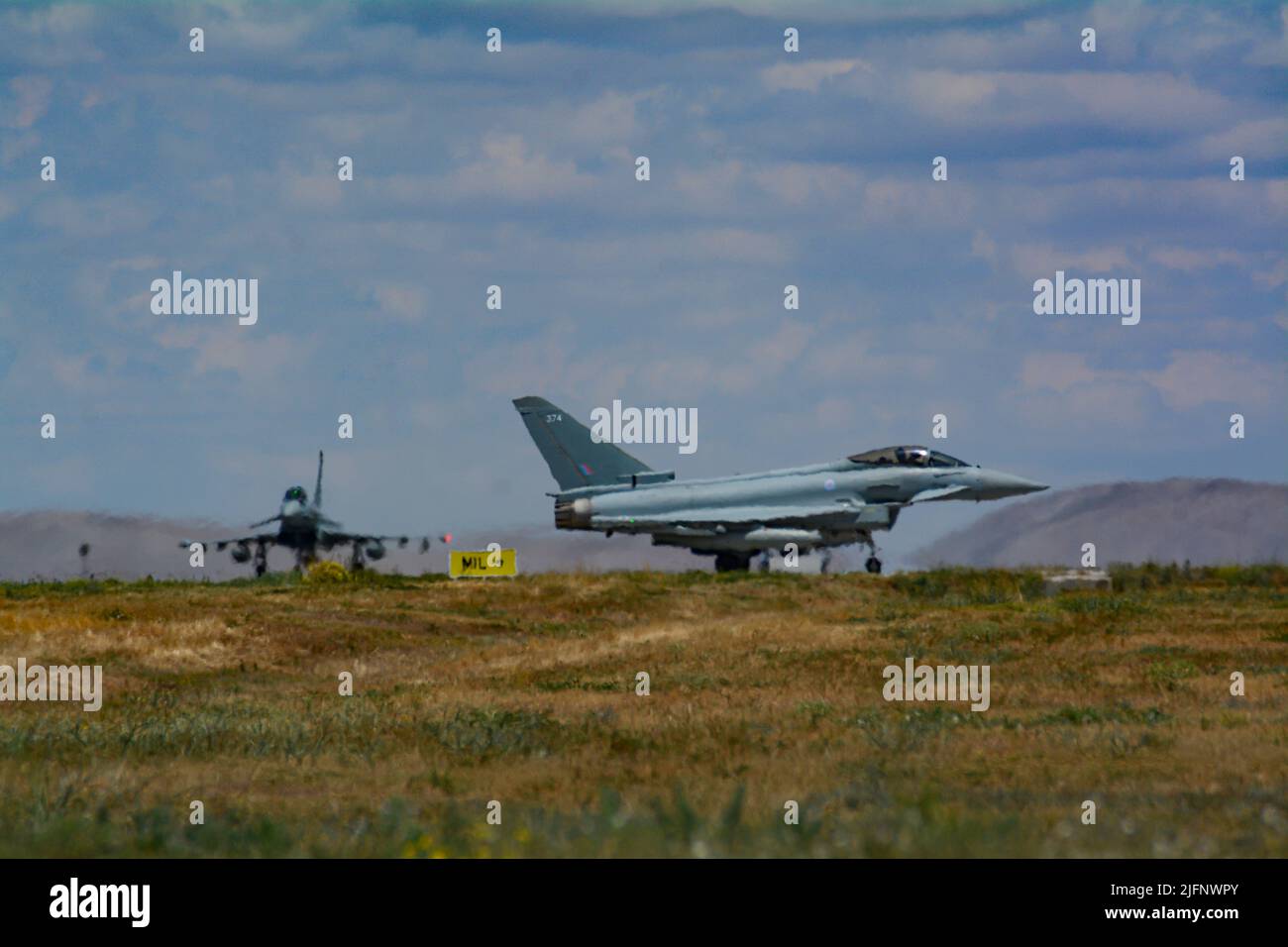 Royal Air Force (RAF) Eurofighter Typhoon aircraft performed NATO ...