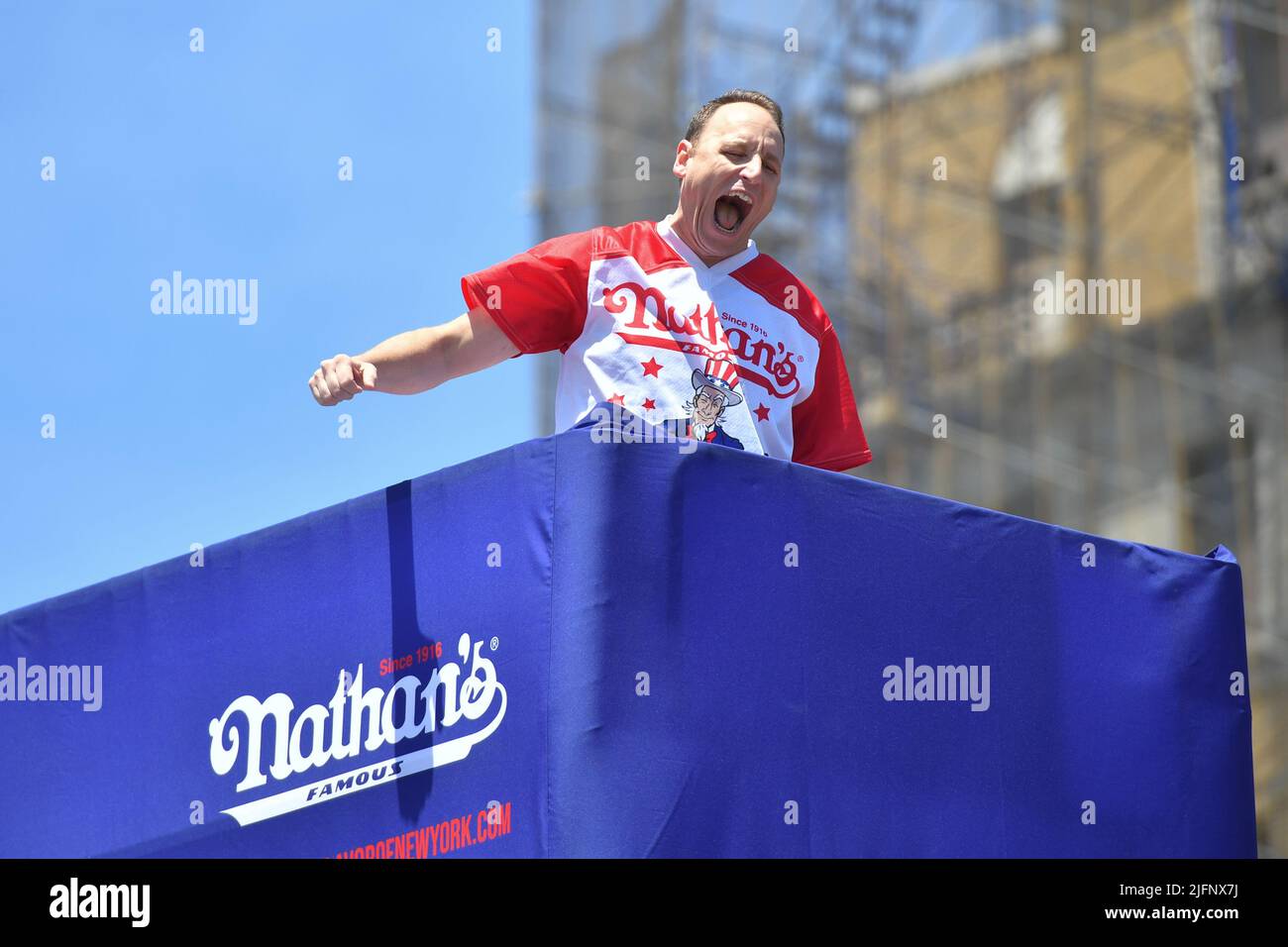 Professional competitive eater Joey Chestnut wins his 15th title eating ...