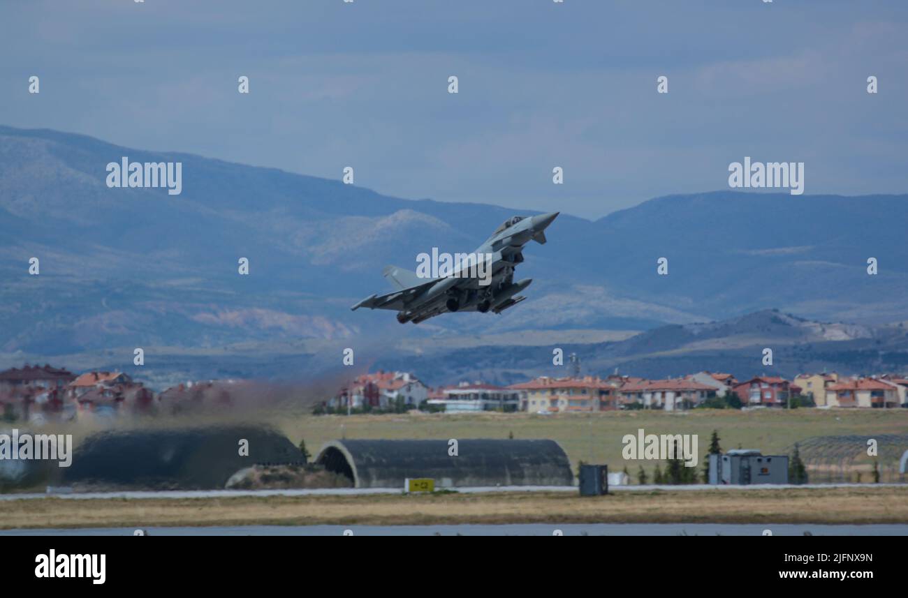 Royal Air Force (RAF) Eurofighter Typhoon aircraft performed NATO ...