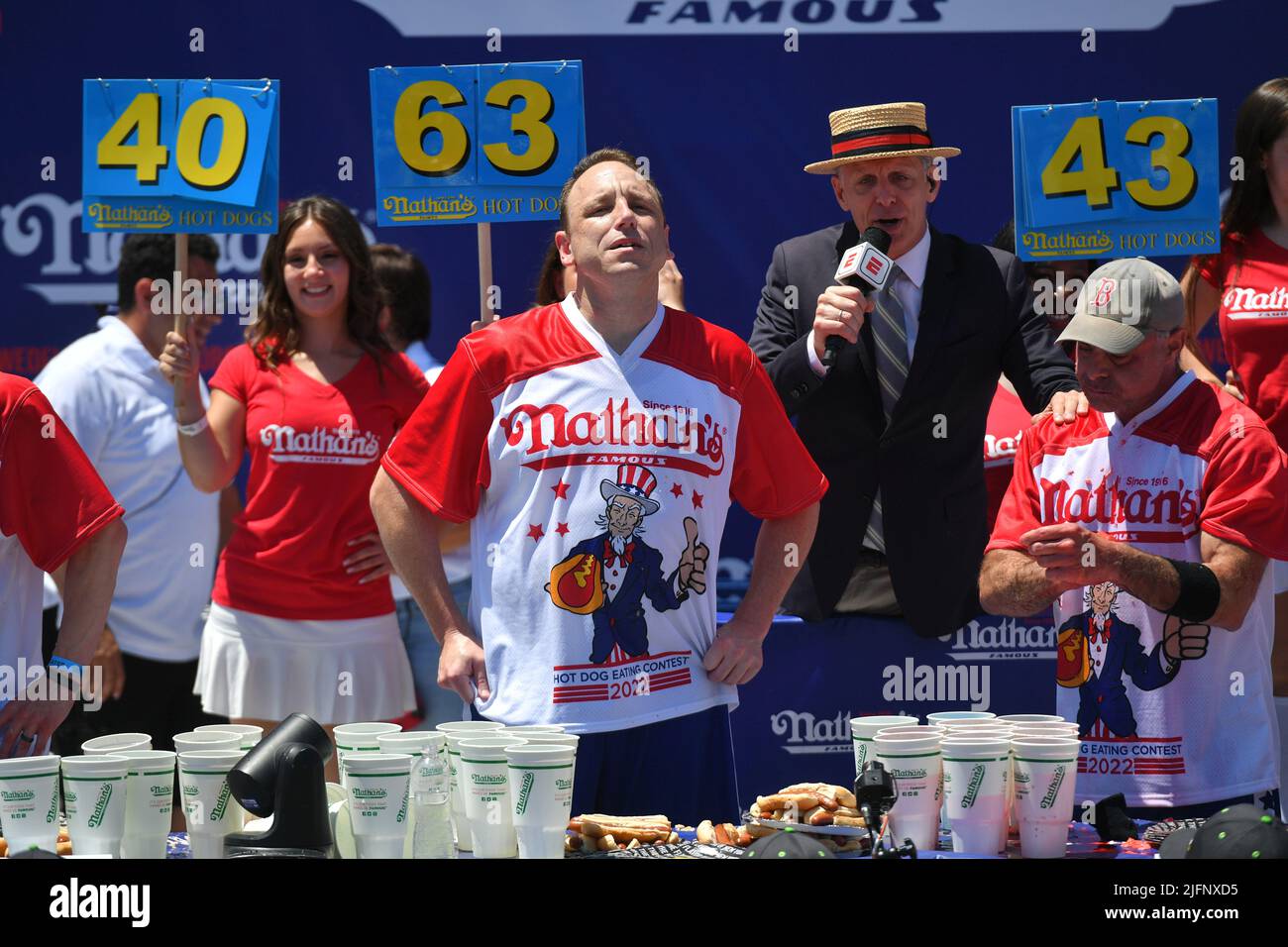 Professional competitive eater Joey Chestnut wins his 15th title eating ...