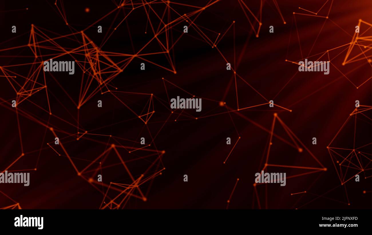 Moving geometric plexuses in computer space. Motion. Molecular or ...