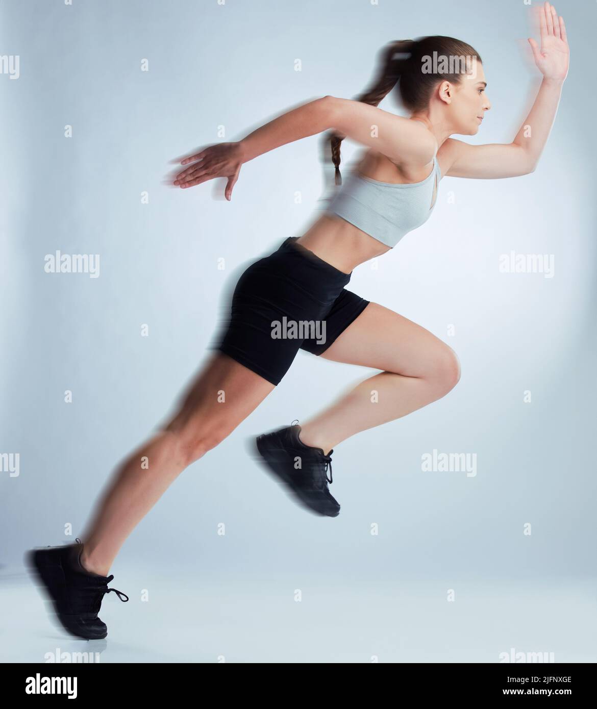 Shes about to take off. Full length shot of an attractive young female ...