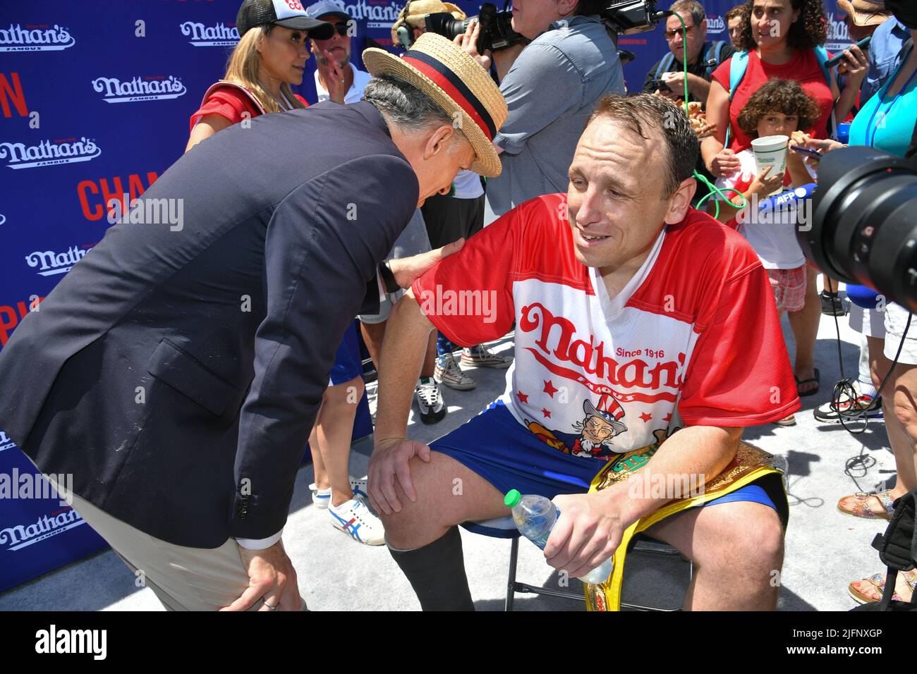 Professional competitive eater Joey Chestnut wins his 15th title eating ...