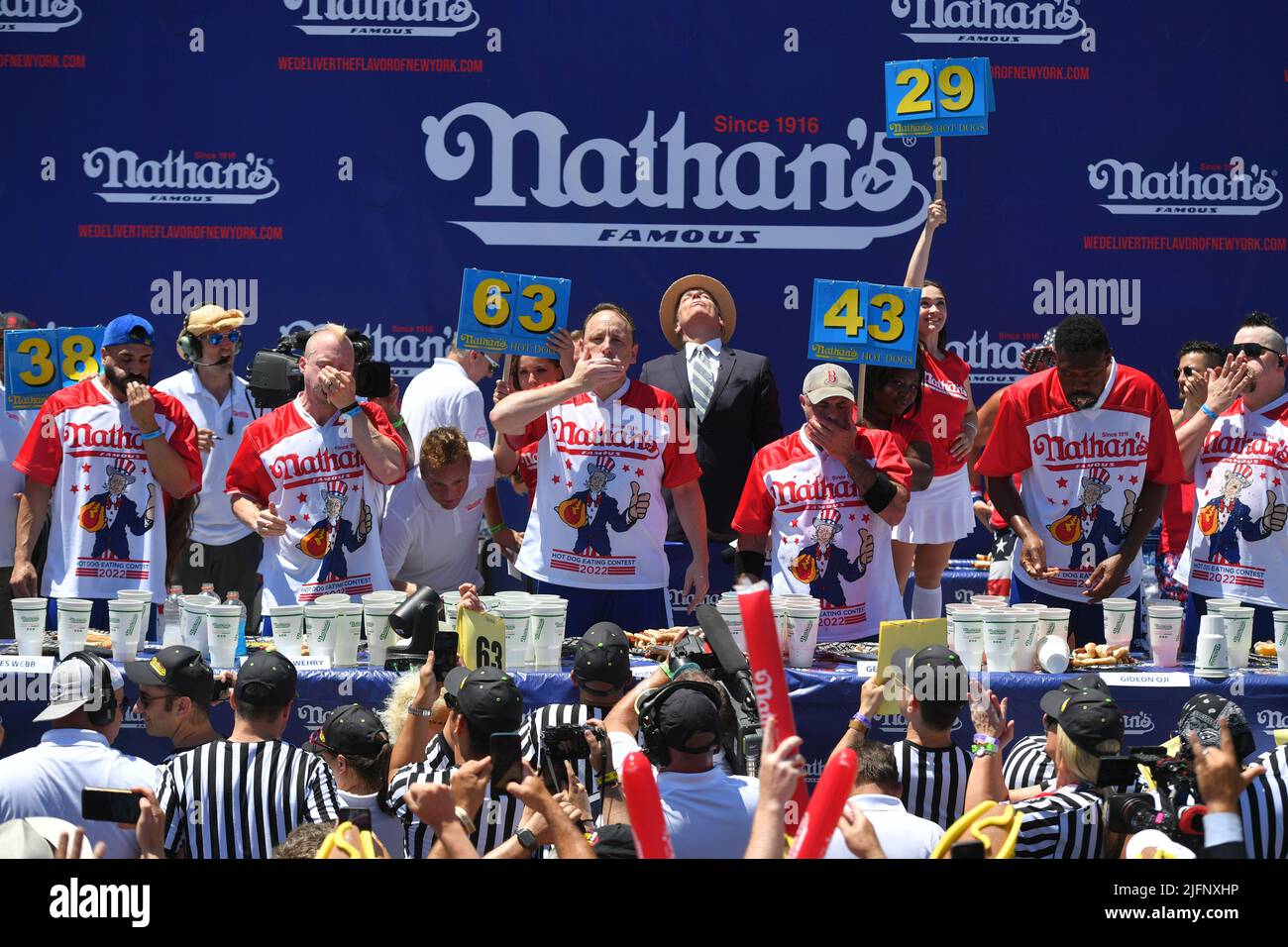 Professional competitive eater Joey Chestnut wins his 15th title eating ...