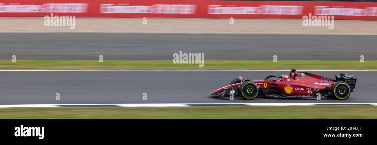 The famous Charles Leclerc, Ferarri, at Silverstone F1 Race 2022 Stock ...