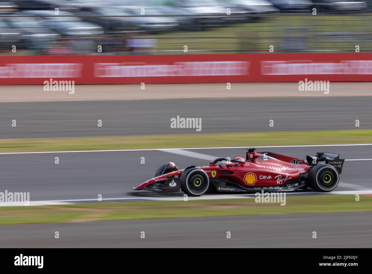 The famous Charles Leclerc, Ferarri, in Silverstone F1 Race 2022 Stock ...