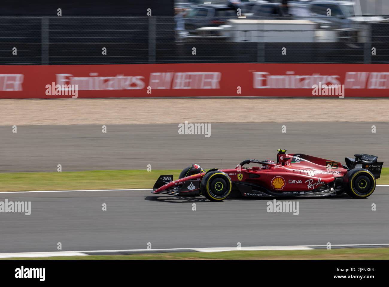 The famous Charles Leclerc, Ferarri, at Silverstone F1 Race 2022 Stock ...