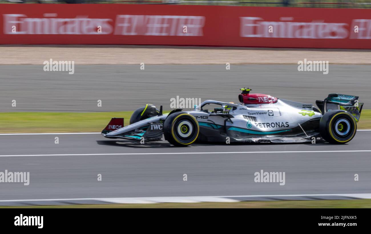 The famous Lewis Hamilton, Mercedes, at Silverstone F1 Race 2022 Stock ...