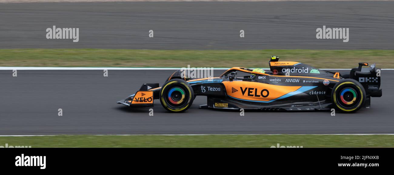 The famous Lando Norris, McLaren, Silverstone F1 Race 2022 Stock Photo ...