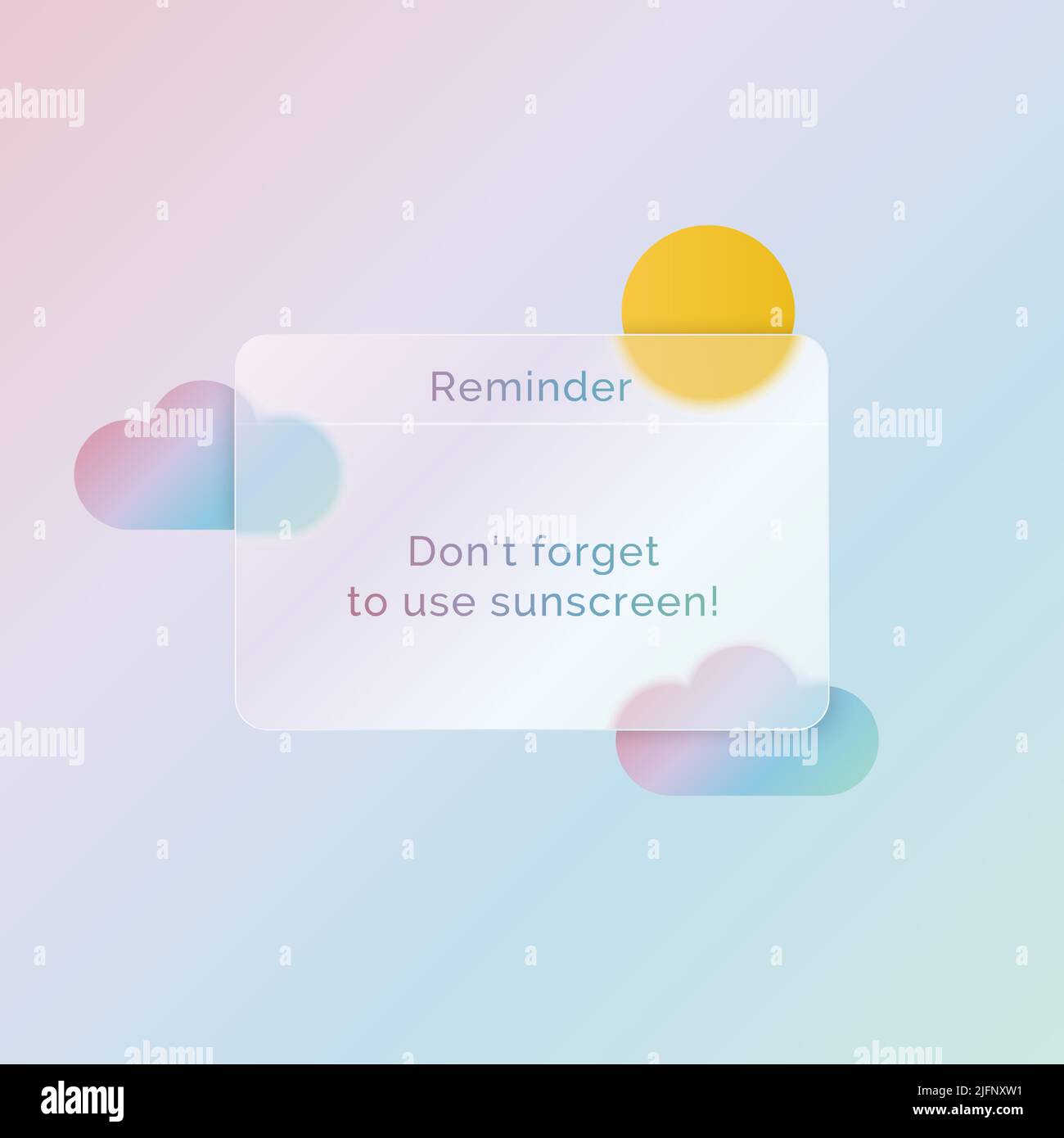 Daily reminder post for social network. Vector Illustration Stock ...