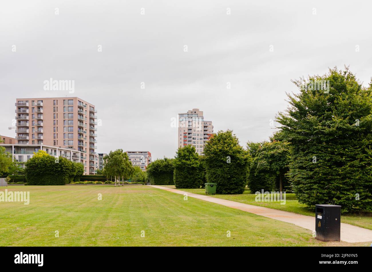 Modern Apartment Buildings in Silvertown, London, England, June 19 ...