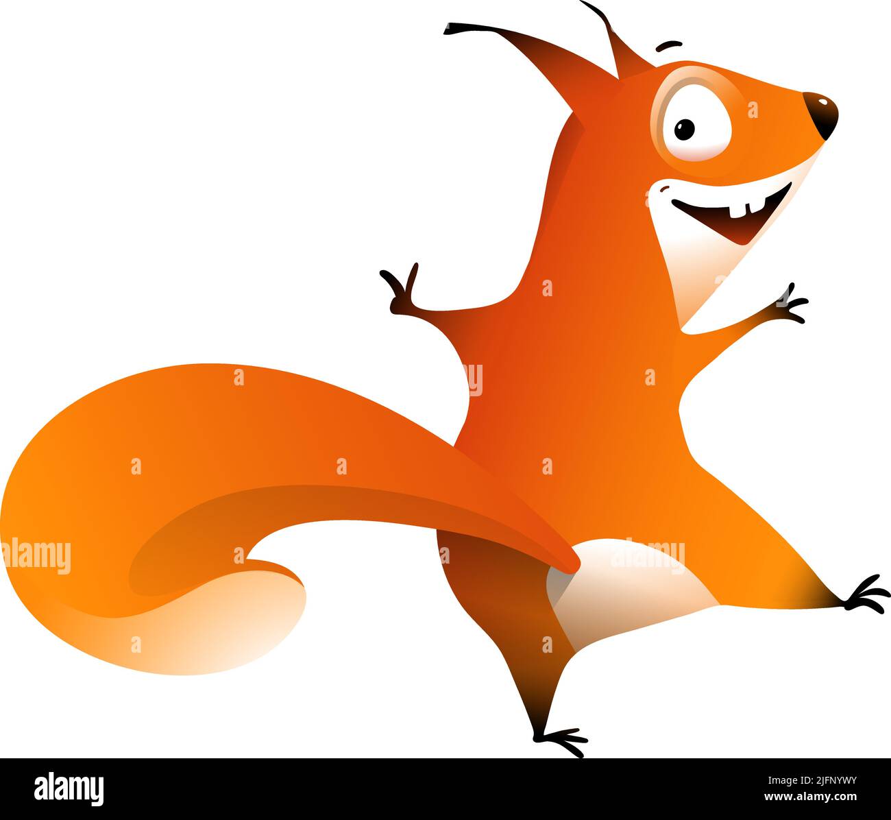 Dirty Fox Memes Happy Cartoon Squirrel Dancing Smiling Hi Res Stock