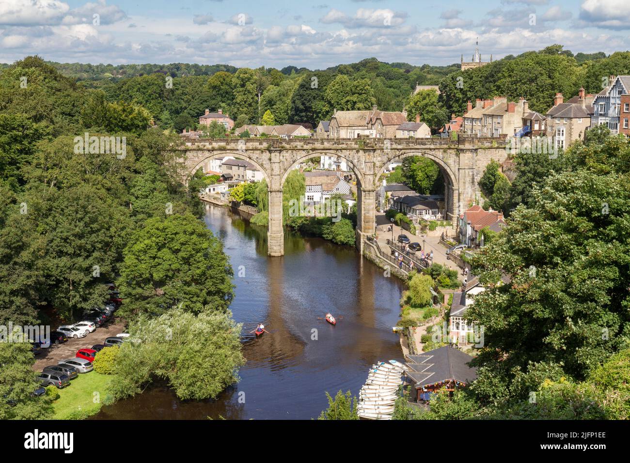 Knaresborough Viaduct over the River Nidd, Knaresborough, North ...