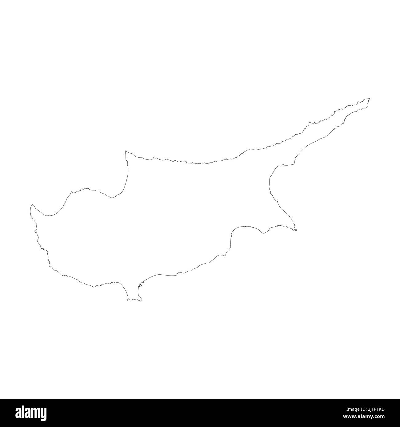 Cyprus vector country map outline Stock Vector Image & Art - Alamy