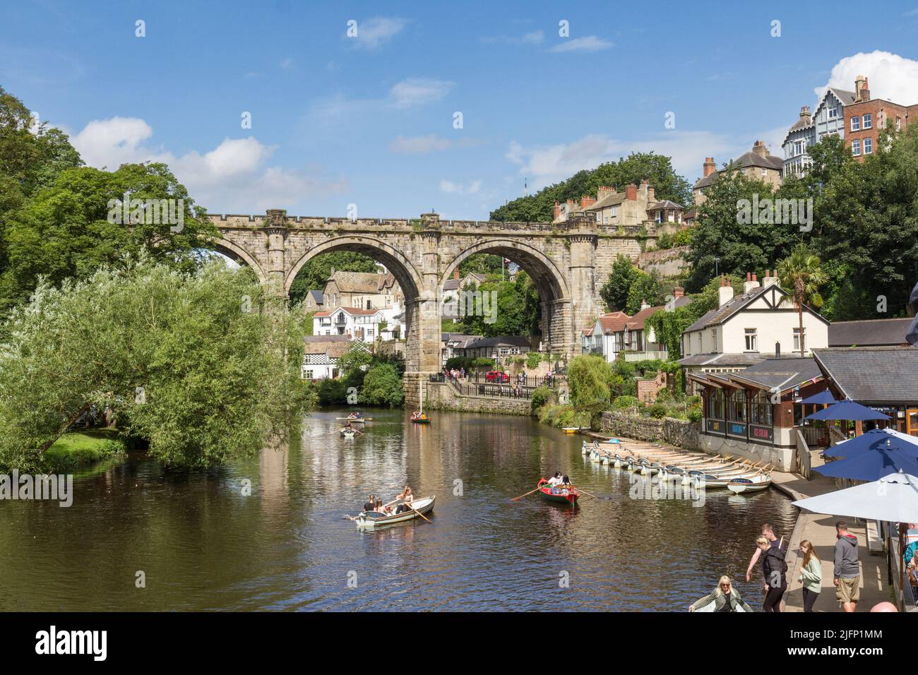 Knaresborough Viaduct over the River Nidd, Knaresborough, North ...