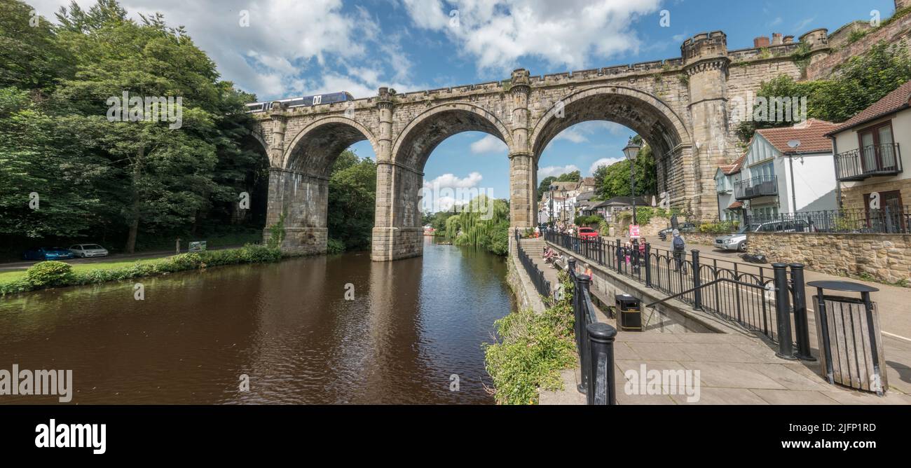 Knaresborough Viaduct over the River Nidd, Knaresborough, North ...