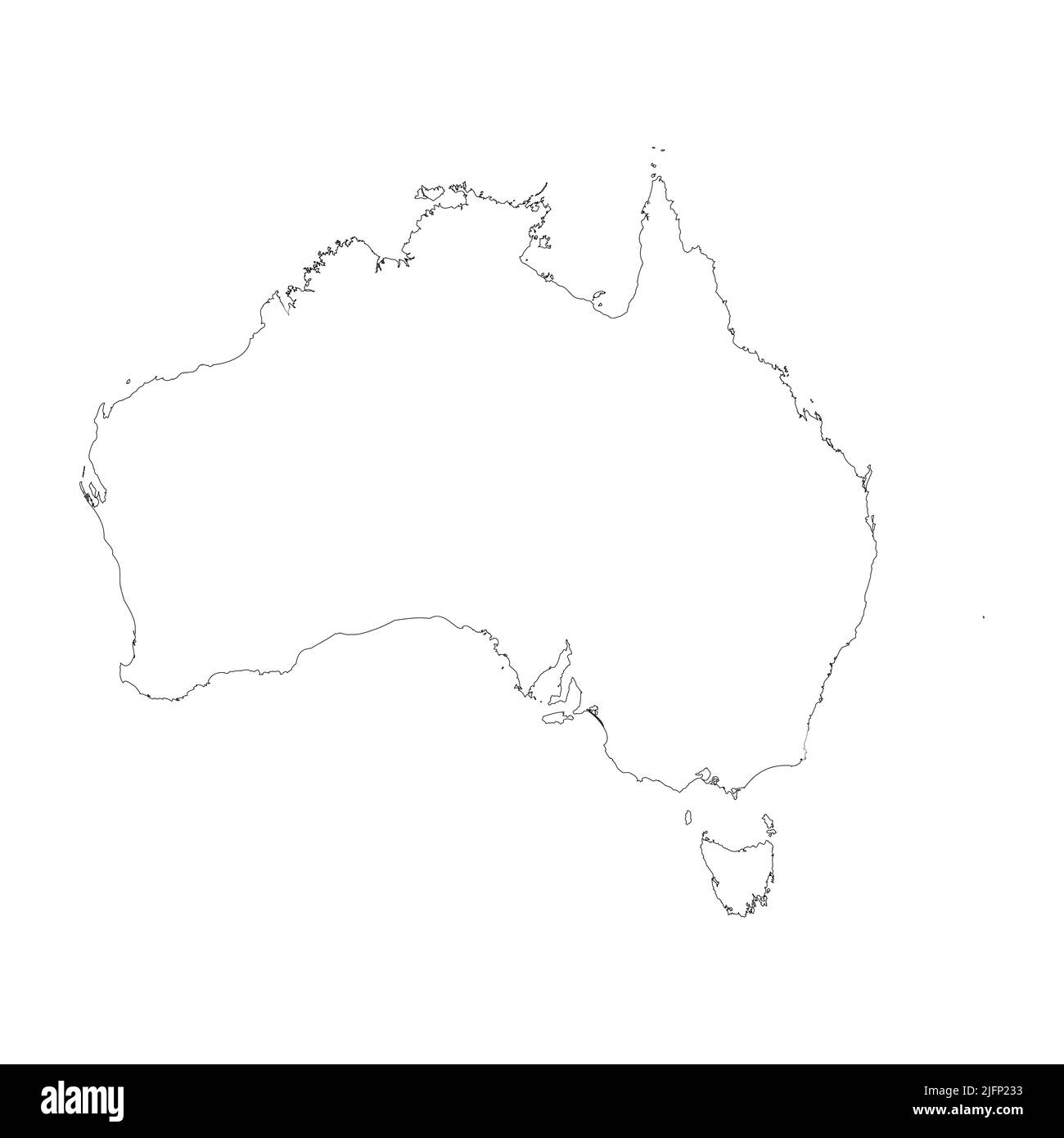 Australia vector country map outline Stock Vector Image & Art - Alamy