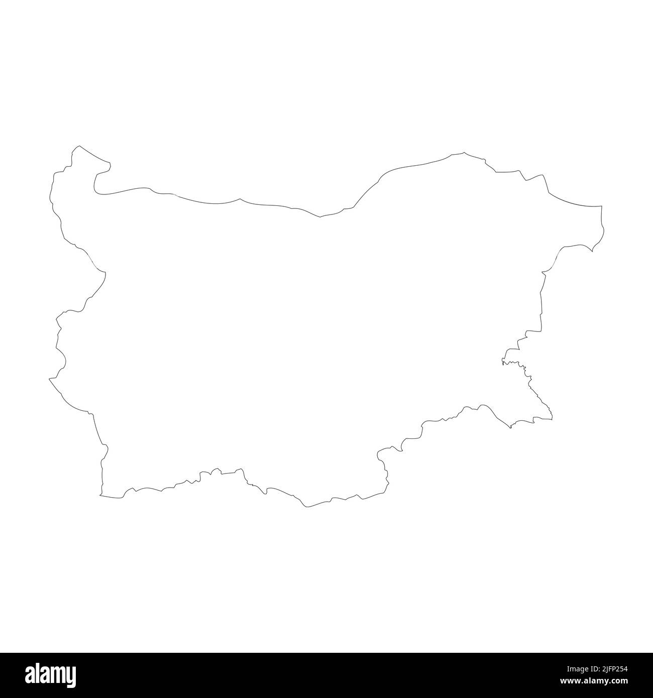 Bulgaria vector country map outline Stock Vector Image & Art - Alamy