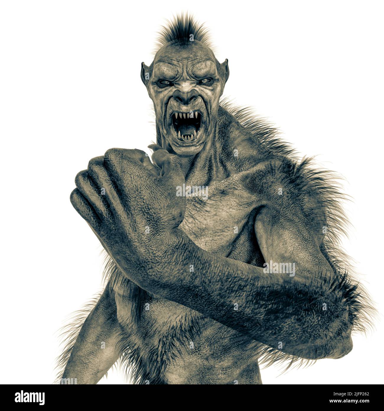 lycan monster is calling the pack for war in a white background. This ...