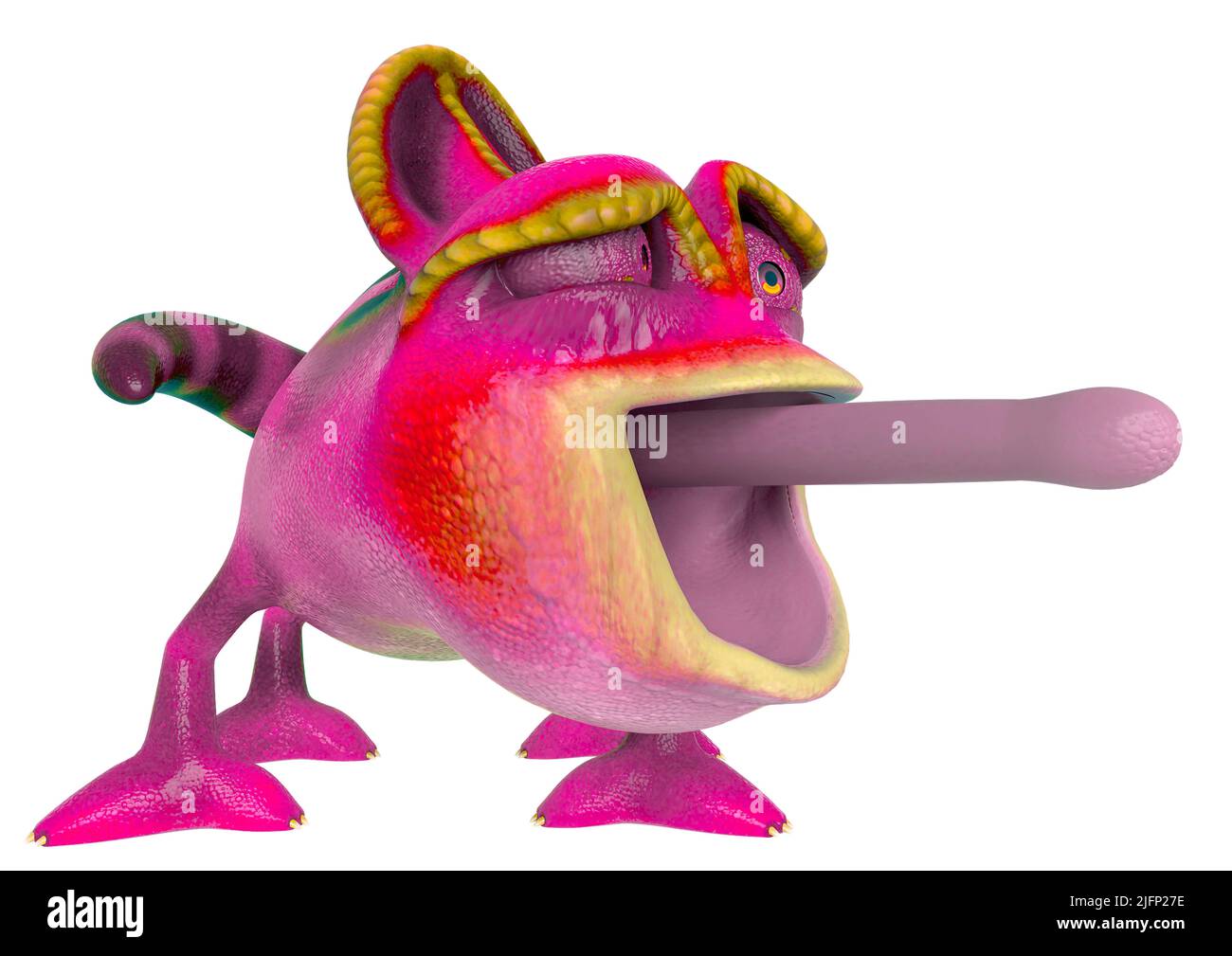 Cartoon Flapping Lizard Tongue