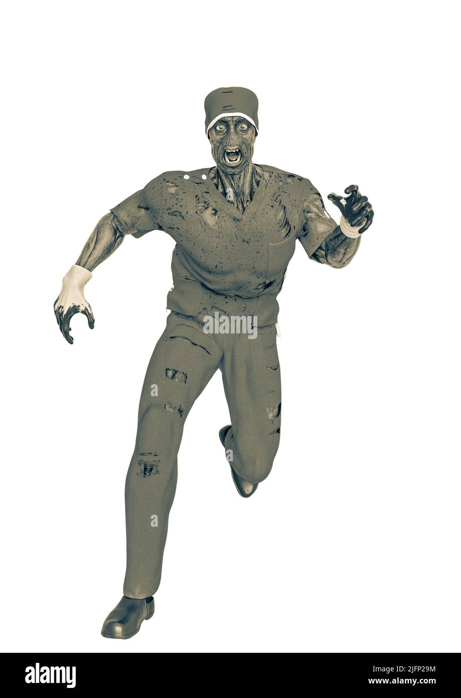 zombie running. This infected monster in clipping path is very useful ...