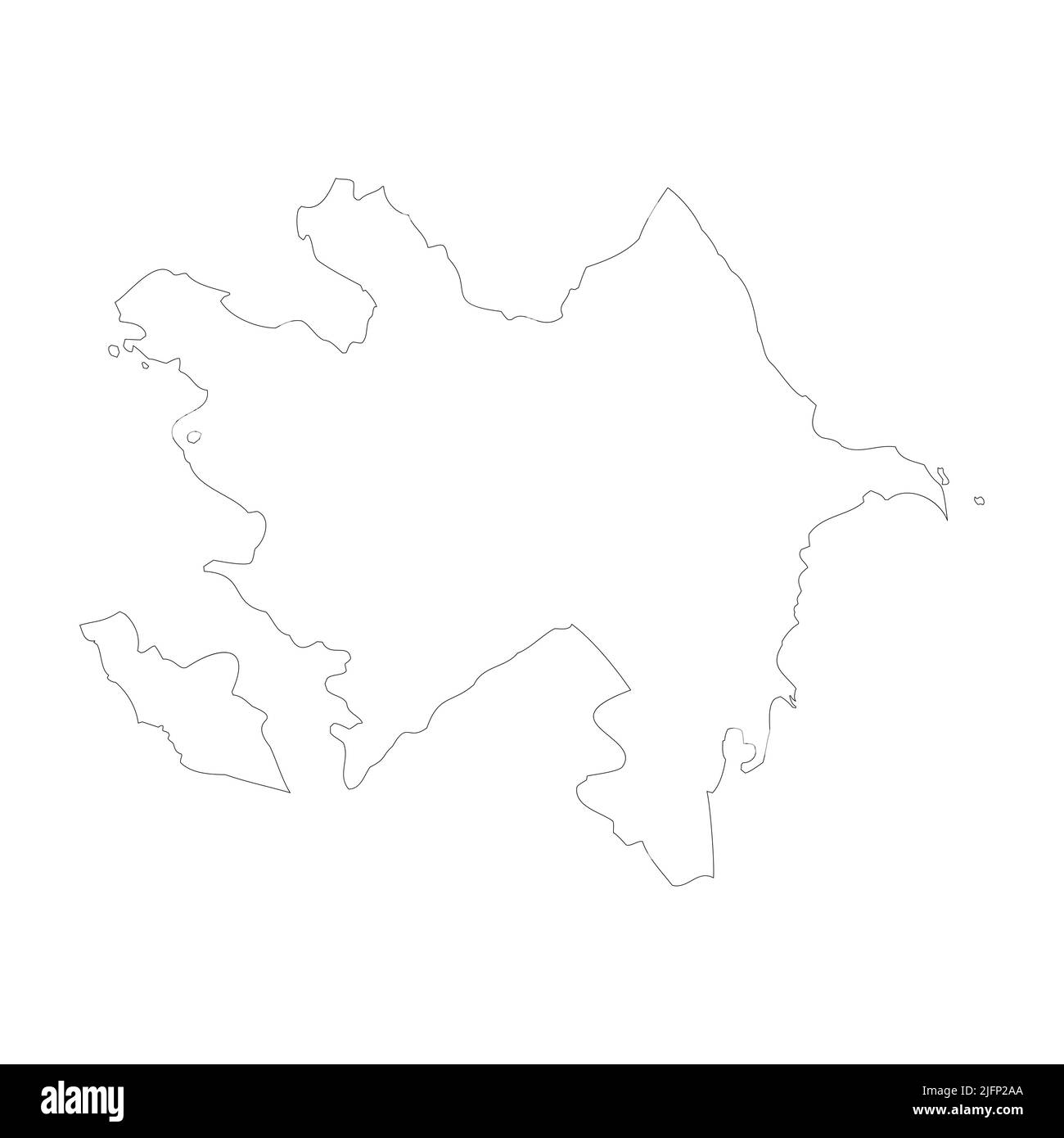 Azerbaijan vector country map outline Stock Vector Image & Art - Alamy