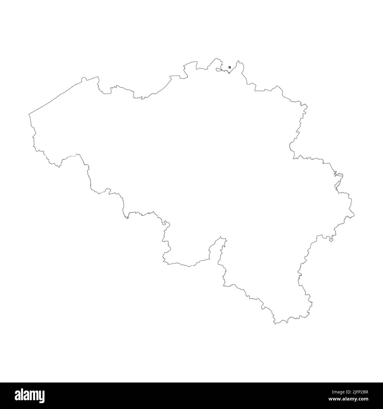 Belgium vector country map outline Stock Vector Image & Art - Alamy