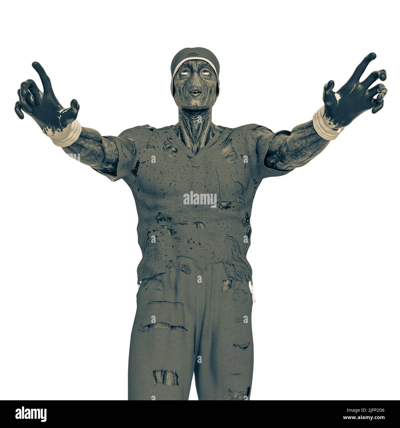 zombie is reaching you. This infected monster in clipping path is very ...