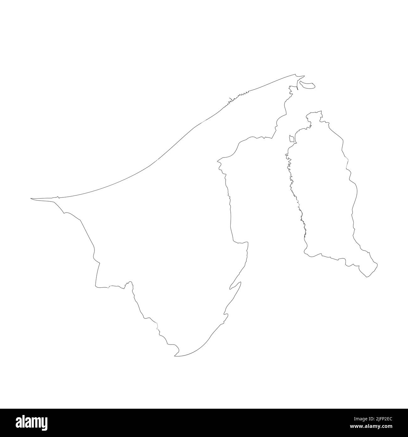 Brunei vector country map outline Stock Vector Image & Art - Alamy