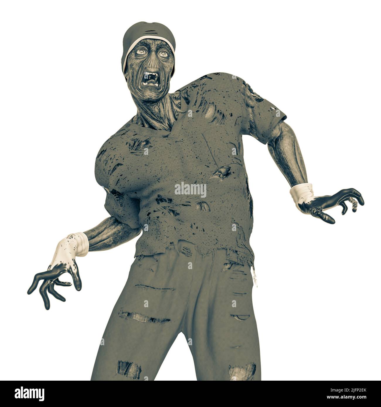 infected zombie dancing. This infected monster in clipping path is very ...
