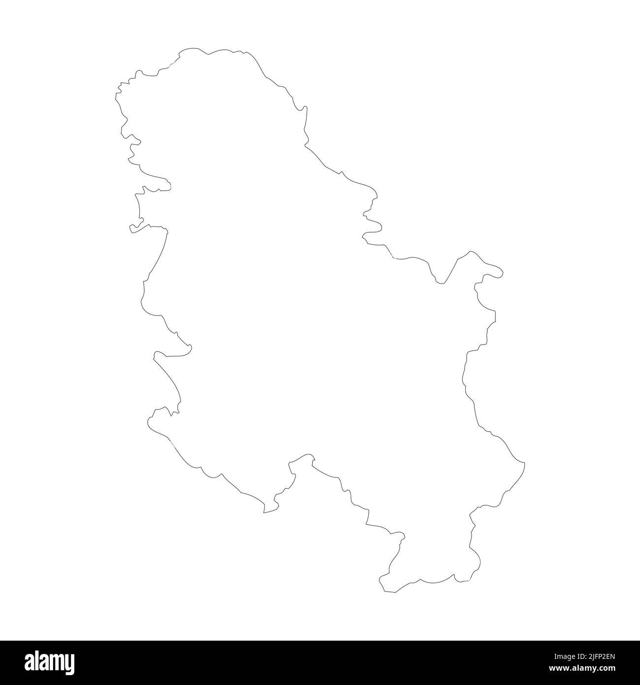 Serbia vector country map outline Stock Vector Image & Art - Alamy