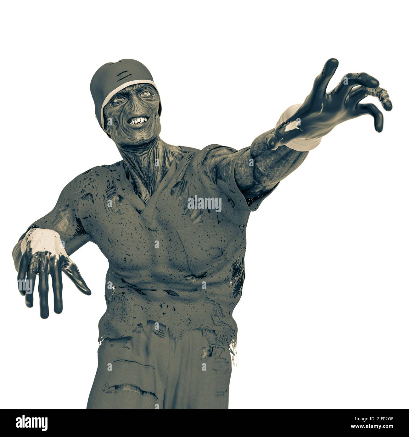 zombie smiling. This infected monster in clipping path is very useful ...
