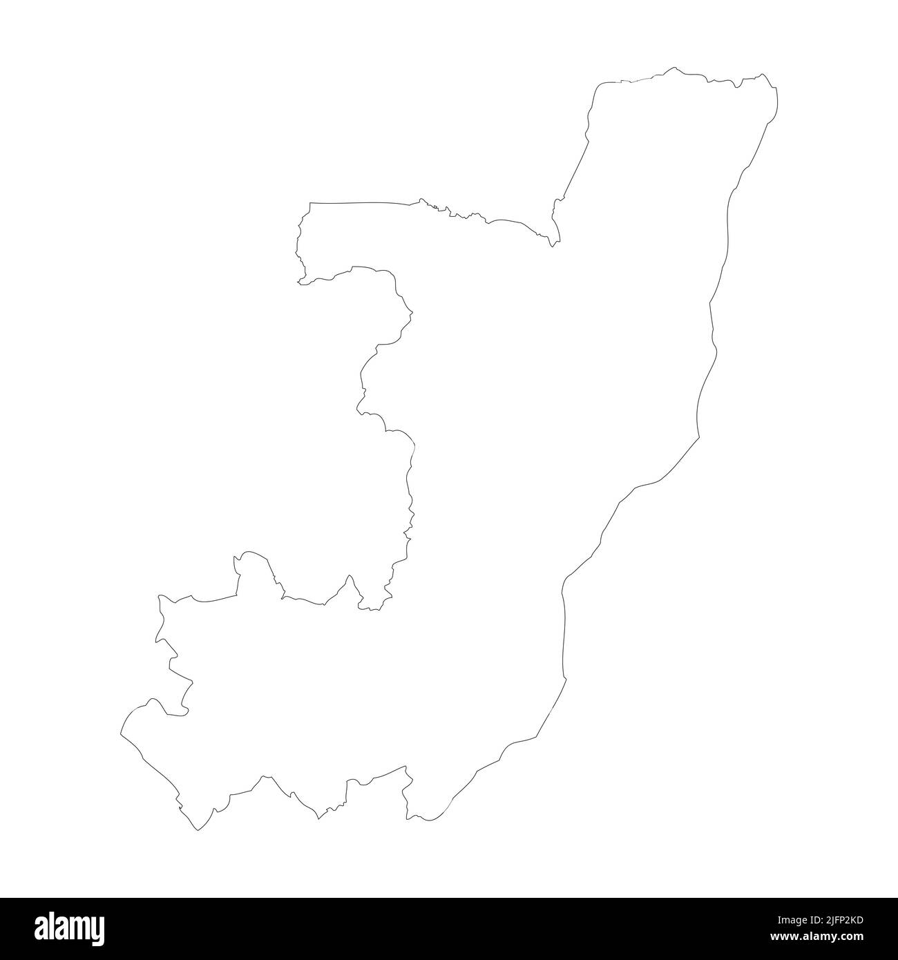 Republic of the Congo vector country map outline Stock Vector Image ...
