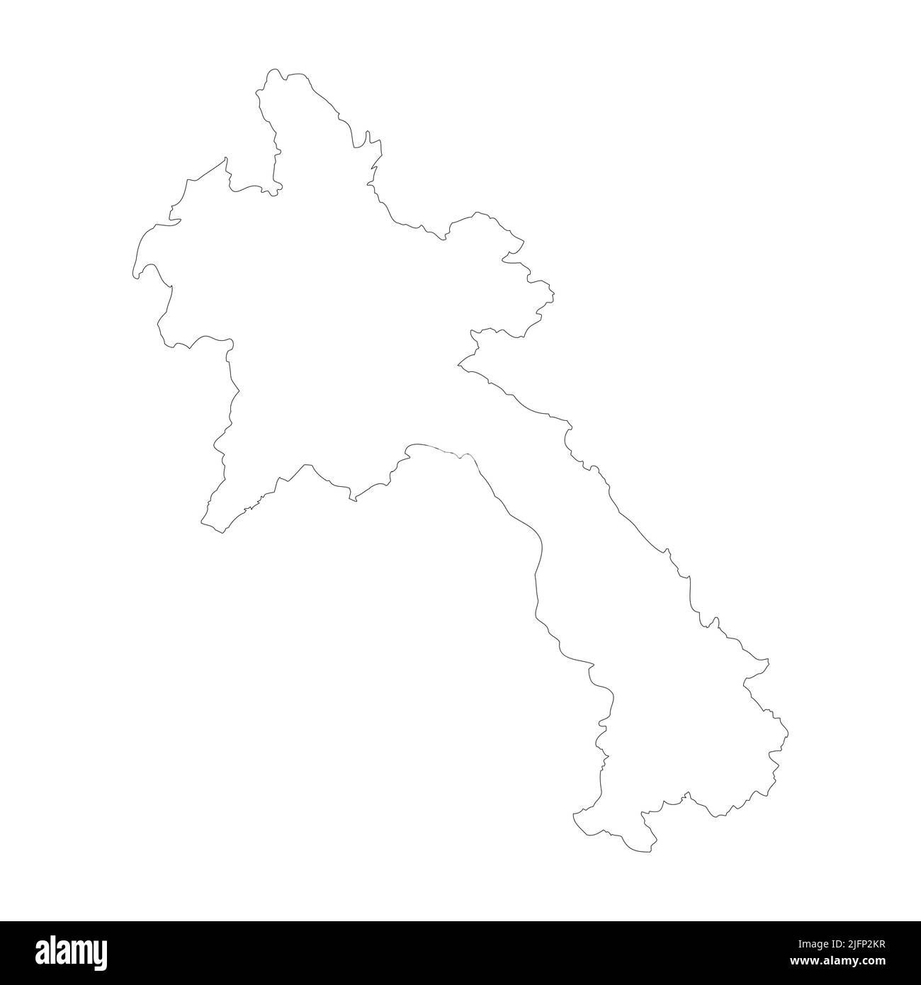 Laos vector country map outline Stock Vector Image & Art - Alamy