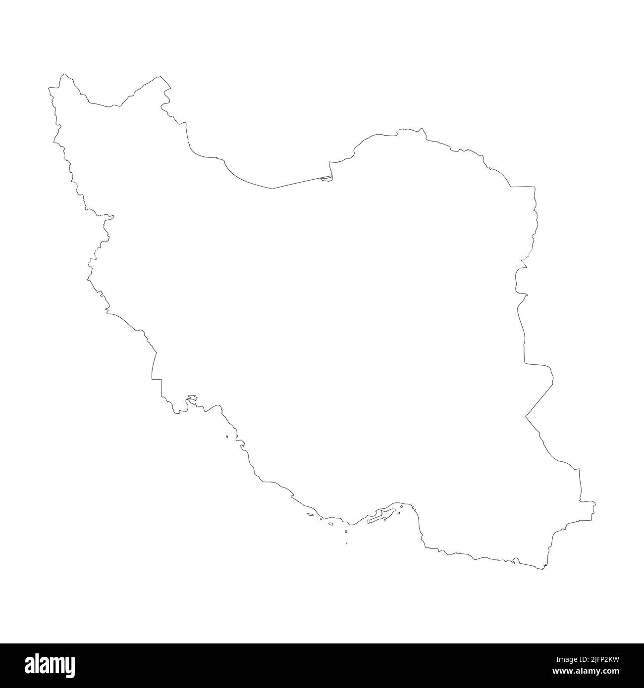 Iran vector country map outline Stock Vector Image & Art - Alamy