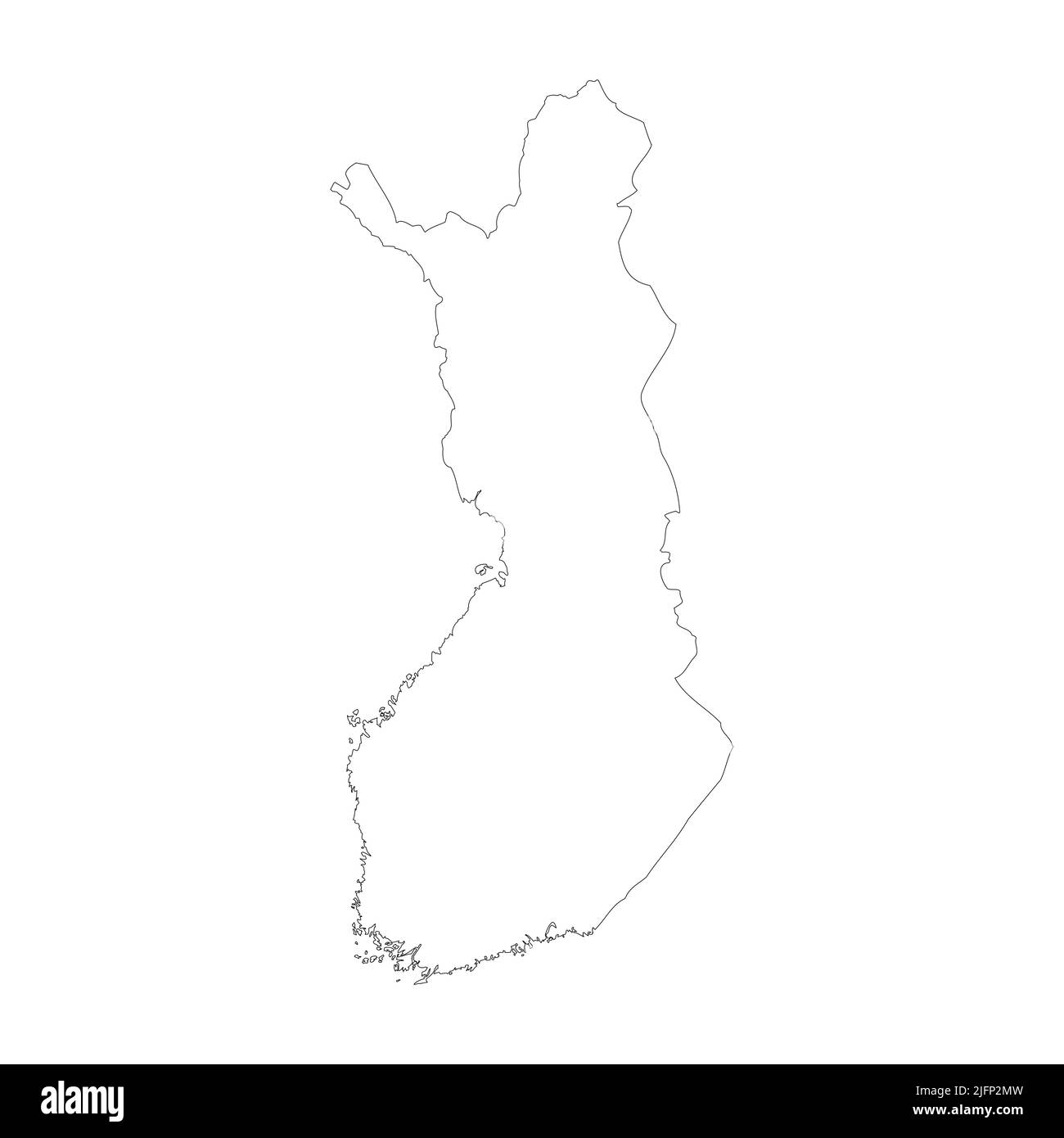 Finland vector country map outline Stock Vector Image & Art - Alamy