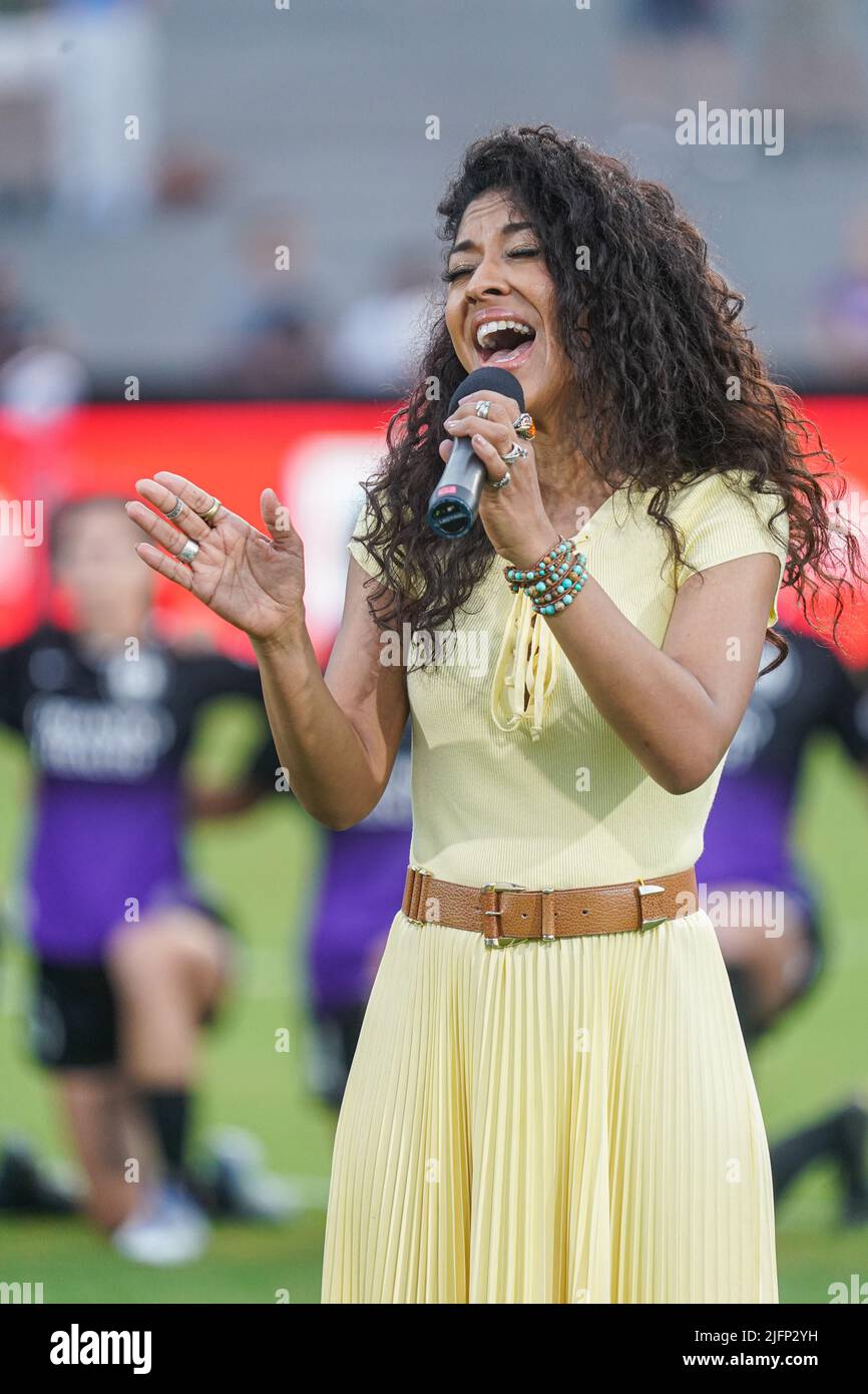 Orlando, Florida, USA, April 16, 2022, Singer Adassa performs the ...
