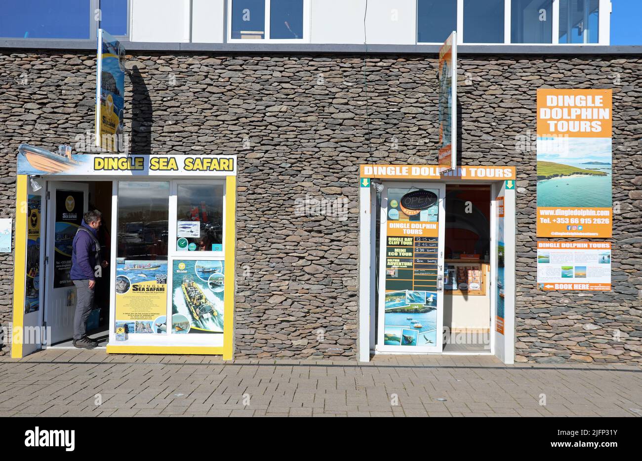 Tour offices at Dingle marina in County Kerry Stock Photo - Alamy