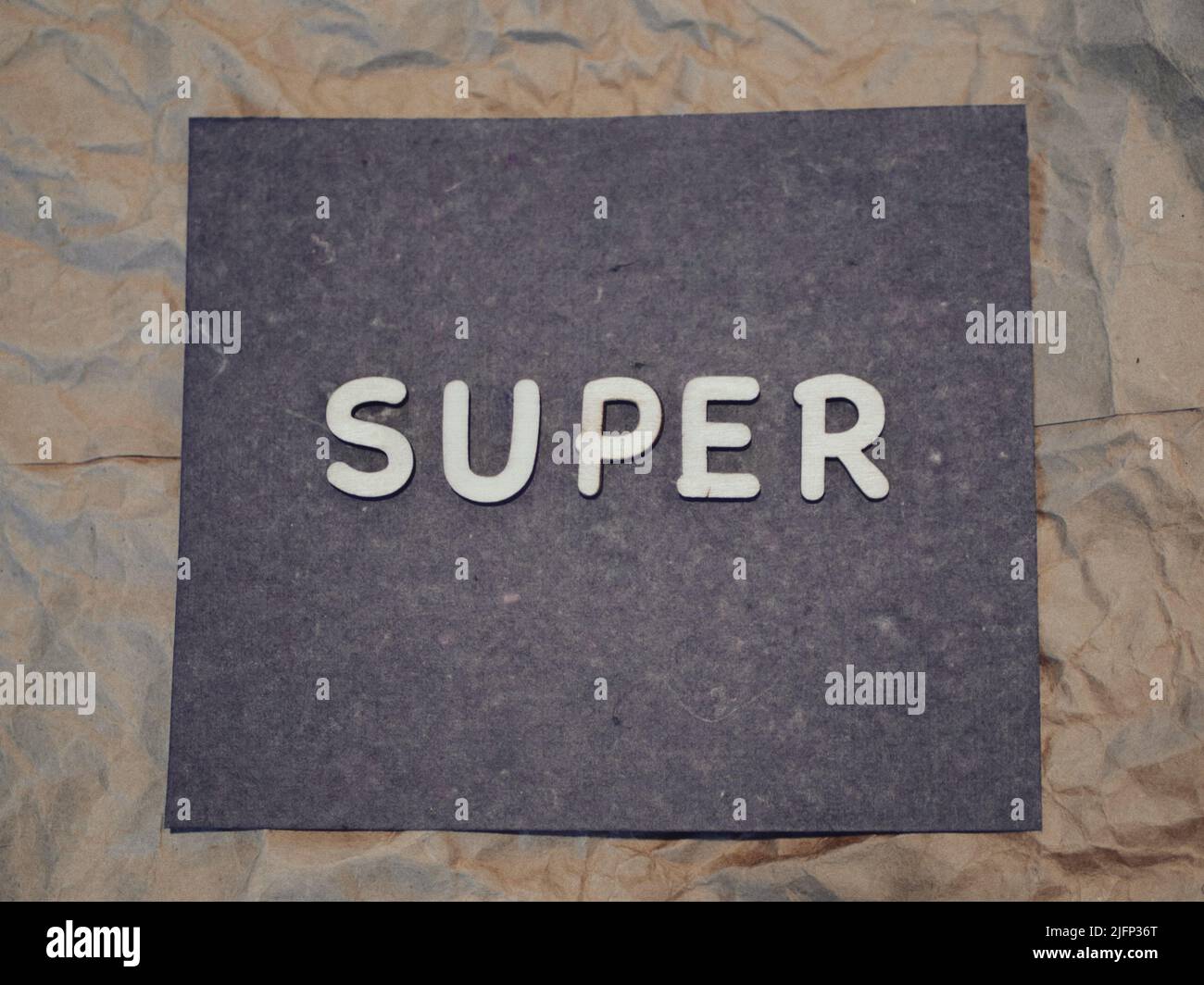 Super in wooden lettering. Spread some love with this super graphic ...