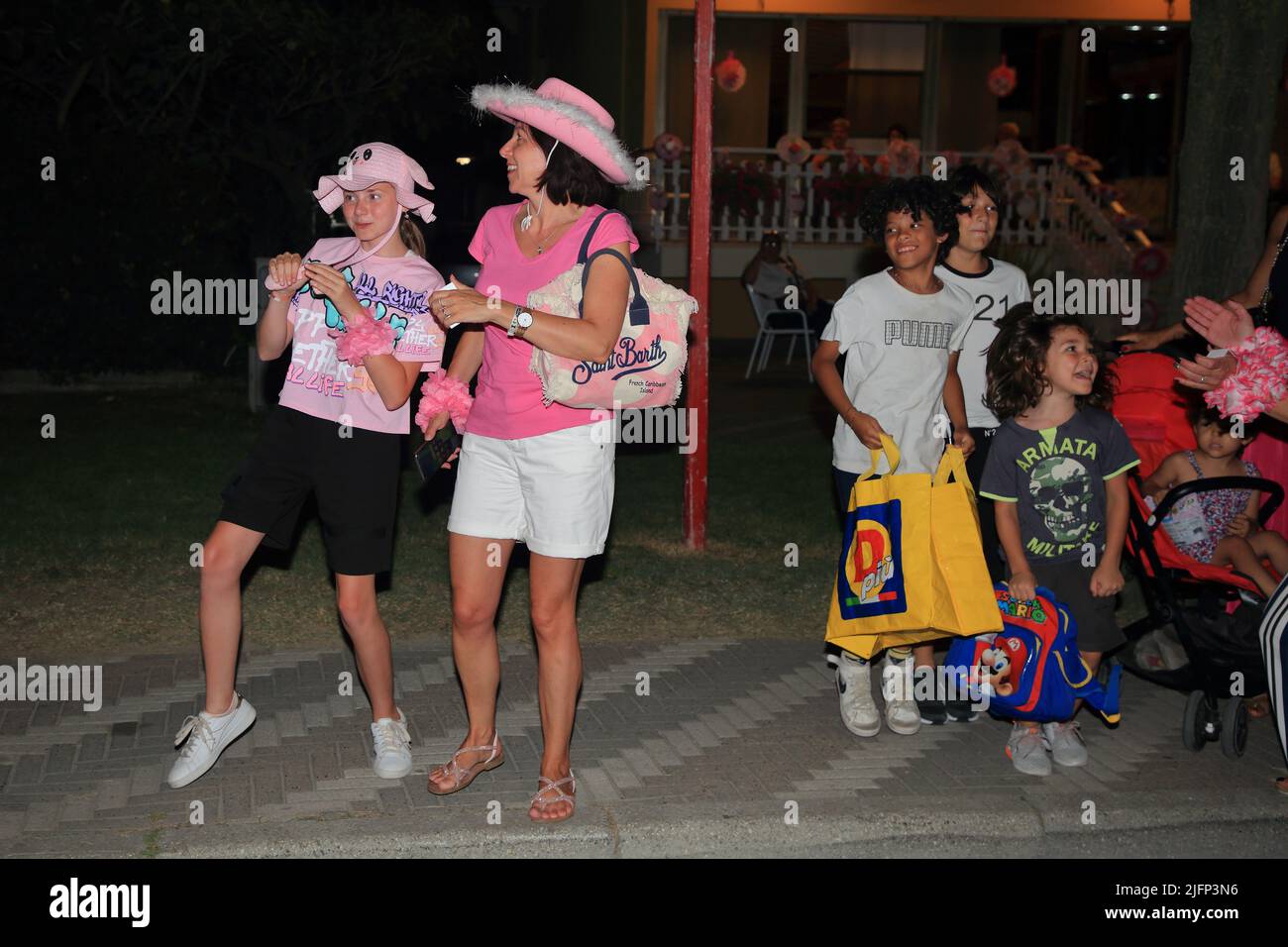 Bellaria Igea Marina, Rimini, Italy - July 02, 2022 :Seen tourists with ...