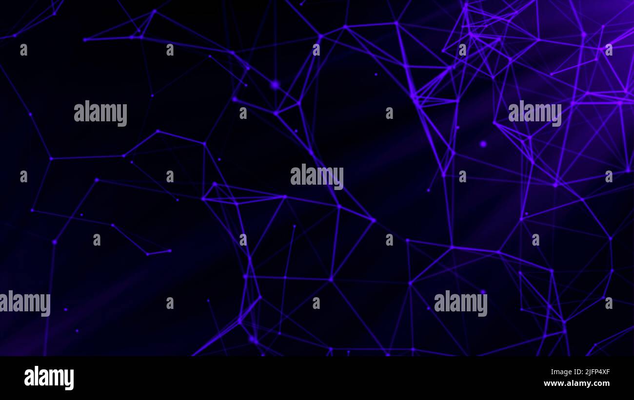 Moving geometric plexuses in computer space. Motion. Molecular or ...