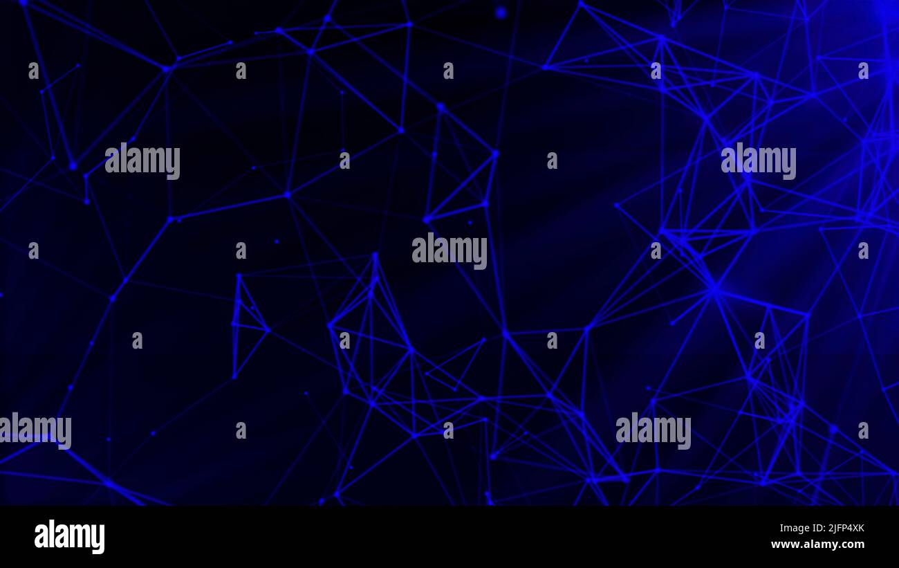 Moving geometric plexuses in computer space. Motion. Molecular or ...