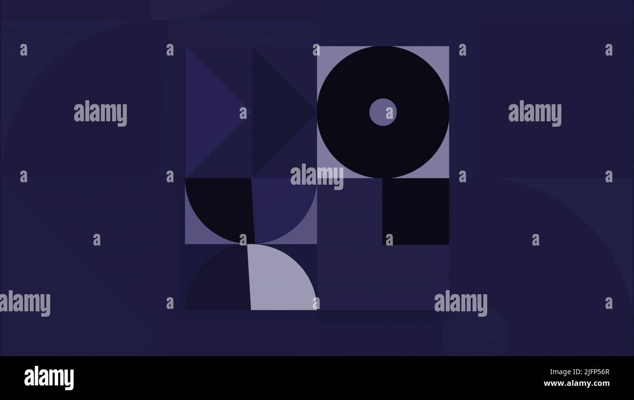 Moving geometric shapes in square. Motion. Collage with moving ...