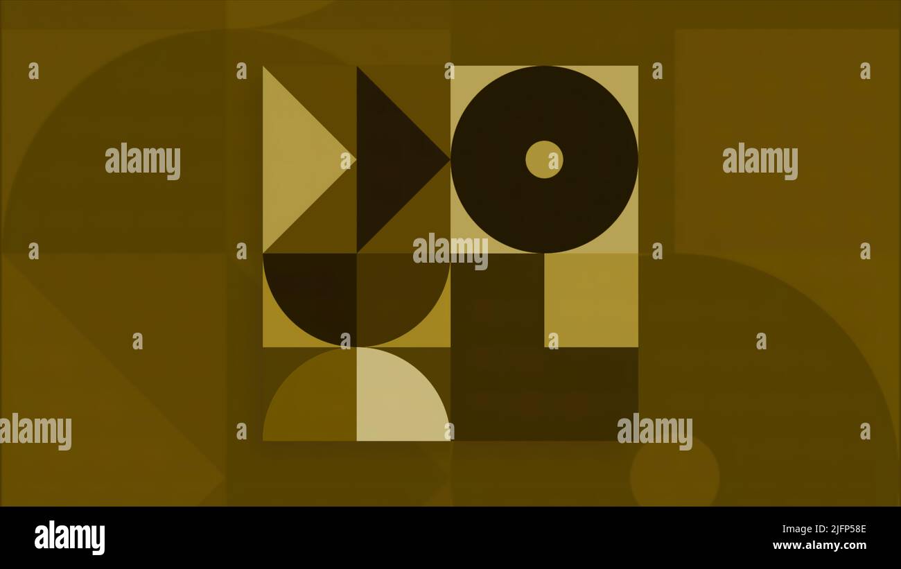 Moving geometric shapes in square. Motion. Collage with moving ...